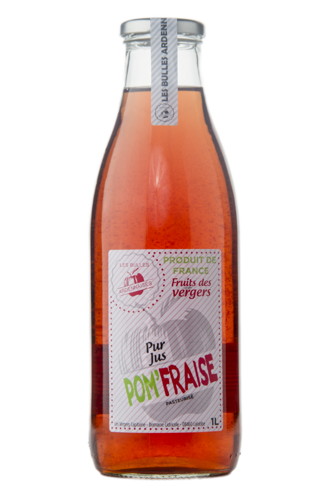 Pur Jus de Pom'Fraise (1L) - Les Bulles Ardennaises