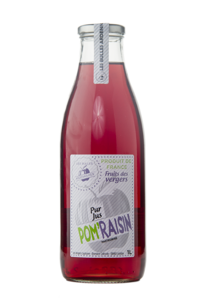 Pur Jus de Pom'Raisin Bio (1L) - Les Bulles Ardennaises